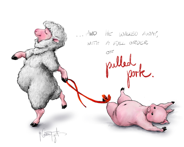 Pulled Pork Concept Sketch Print by Sheep Incognito – Sheep Incognito ...